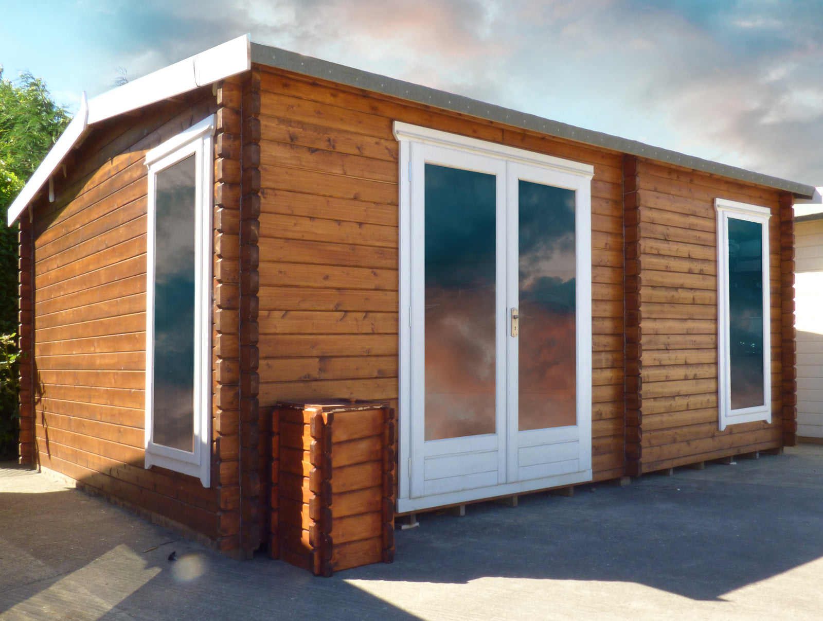 Firestone Log Cabin 13G x 17 (3880G x 5276mm) – Norfolk Sheds