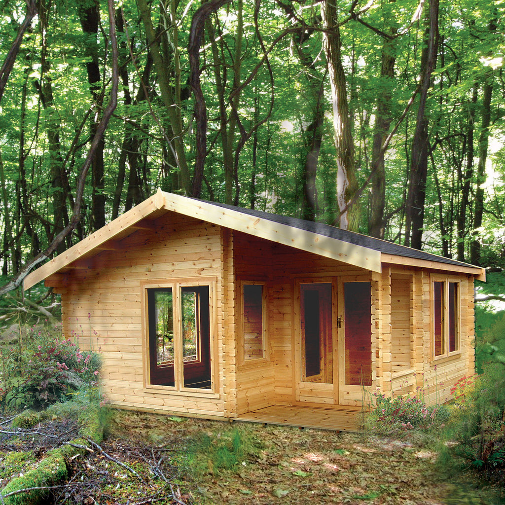 Wooden Log Cabin House