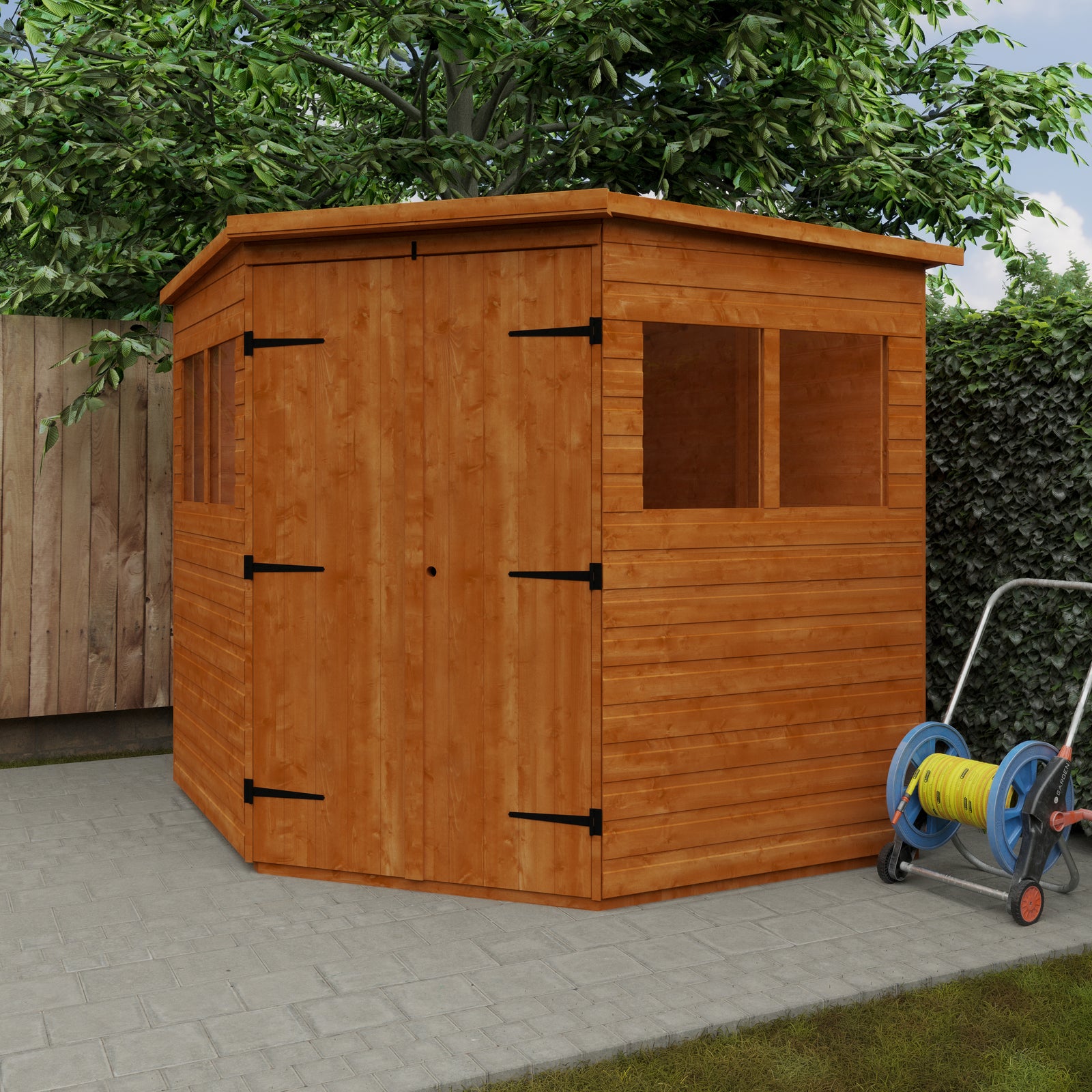 Woodlands Shiplap Corner Shed – Norfolk Sheds