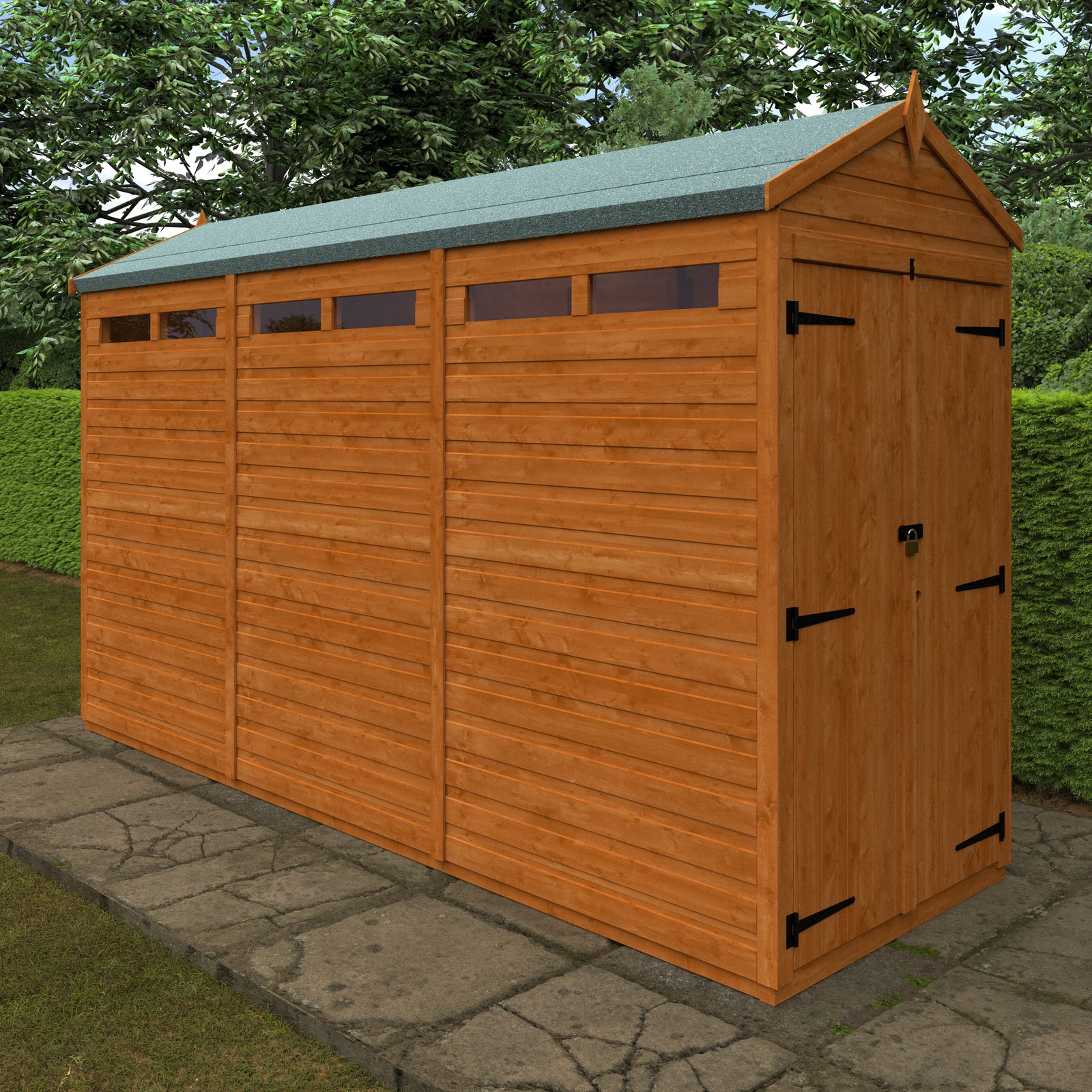 Woodlands Double Door Security Flex Apex Shed – Norfolk Sheds